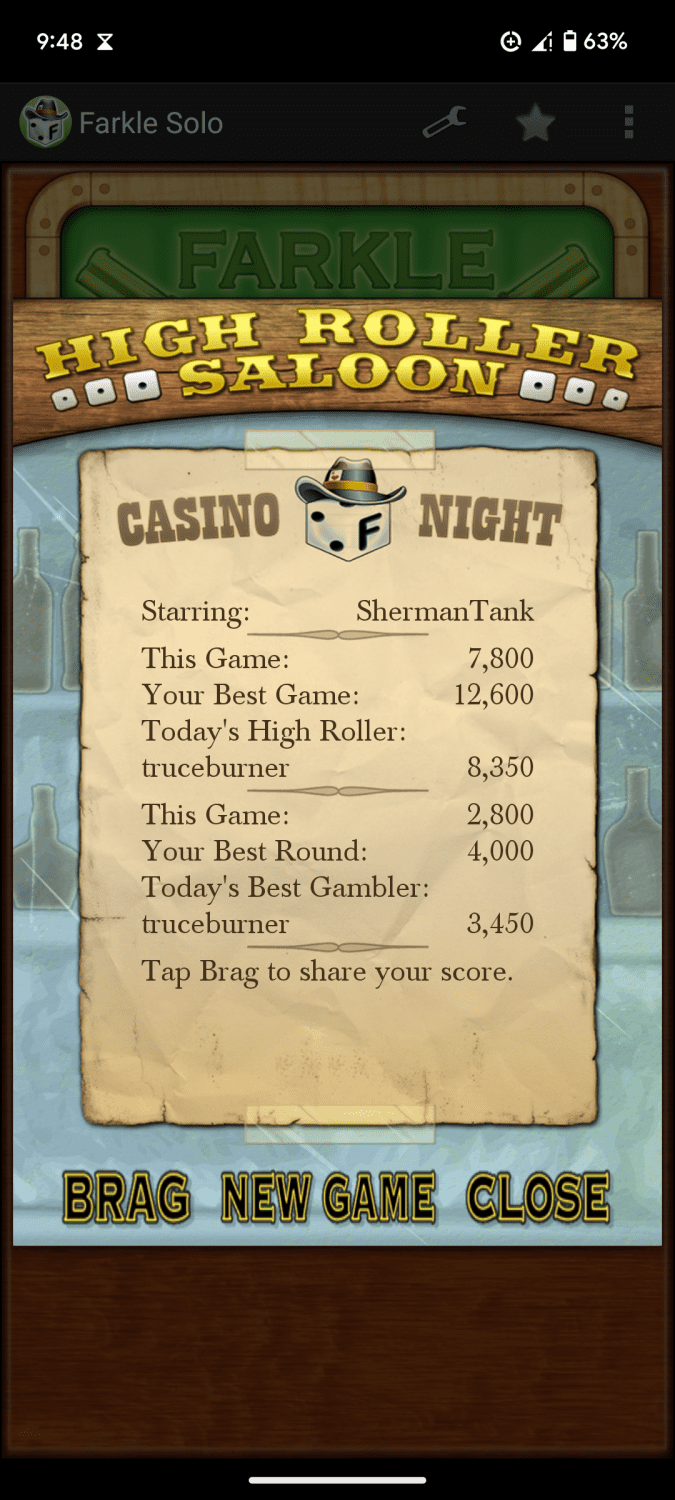 Farkle Solo for iOS and Android