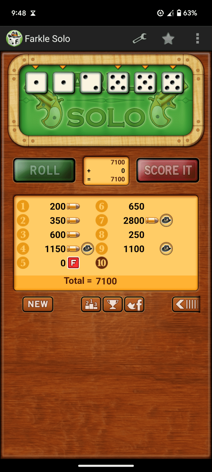 Farkle Solo for iOS and Android