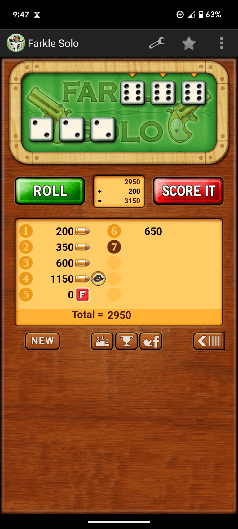 Farkle Solo for iOS and Android
