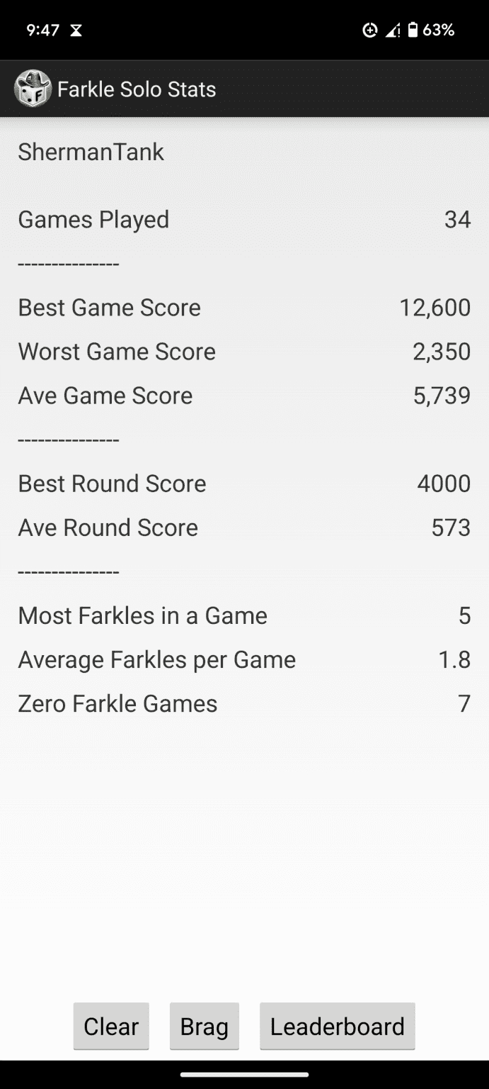 Farkle Solo for iOS and Android
