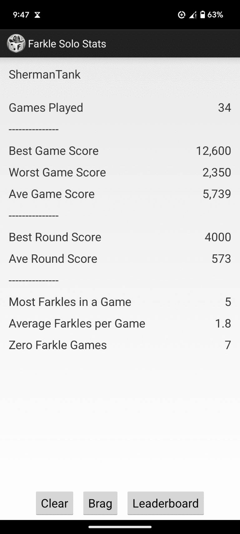 Farkle Solo for iOS and Android